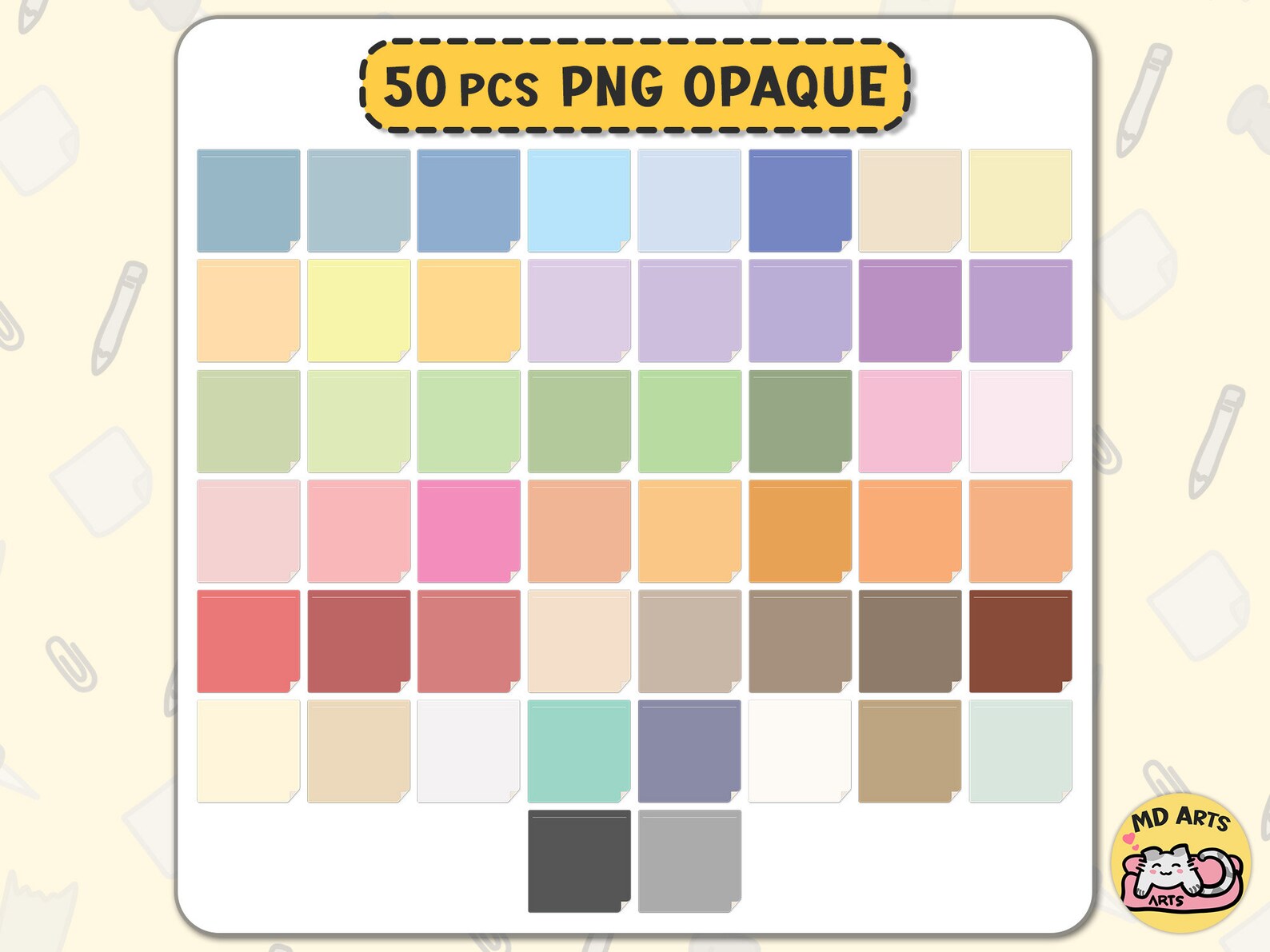 Sticky Notes PNG Bundle, Semi Transparent, Opaque, iPad Android ...