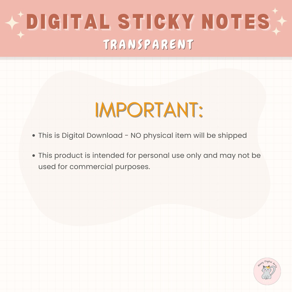 Transparent Digital Stickers, Modern Colors, Goodnotes File, Digital ...