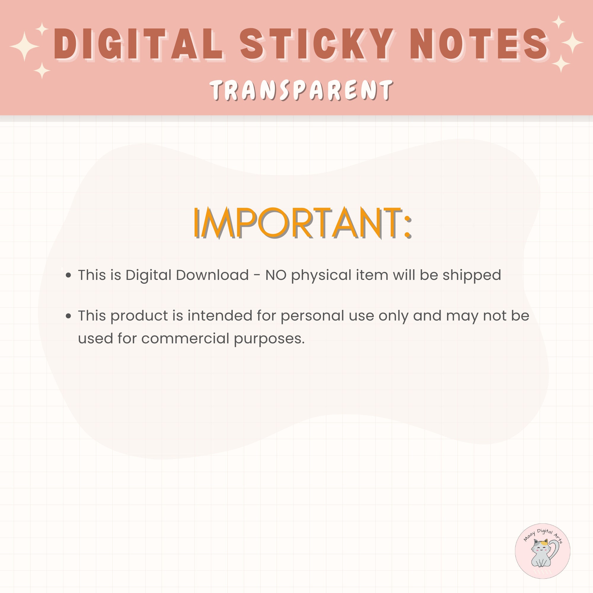 Transparent Digital Stickers, Modern Colors, Goodnotes File, Digital ...