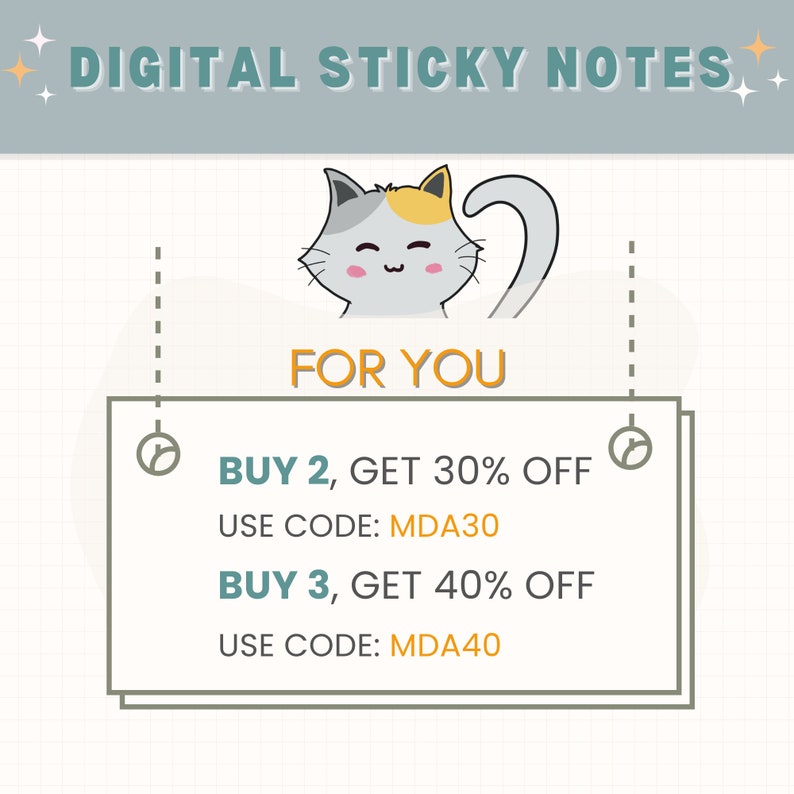 Sticky Notes Digital | for Goodnotes, Notability, Digital Planner ...