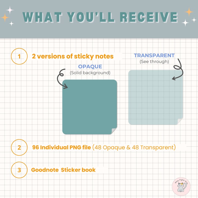 Sticky Notes Digital | for Goodnotes, Notability, Digital Planner ...