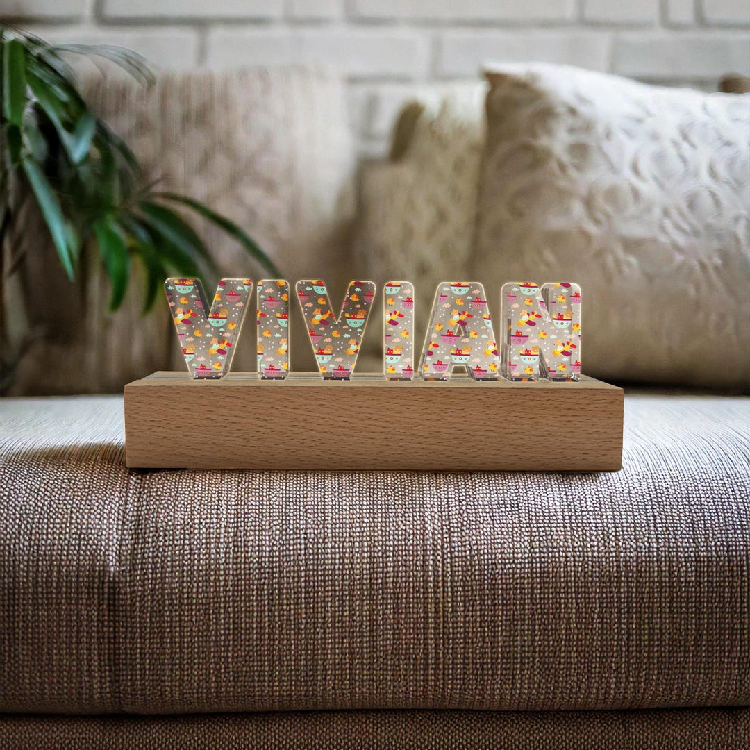 Desk Name Plate for Kids Night Light Desk Sign Plaque Kids Desk Sign ...