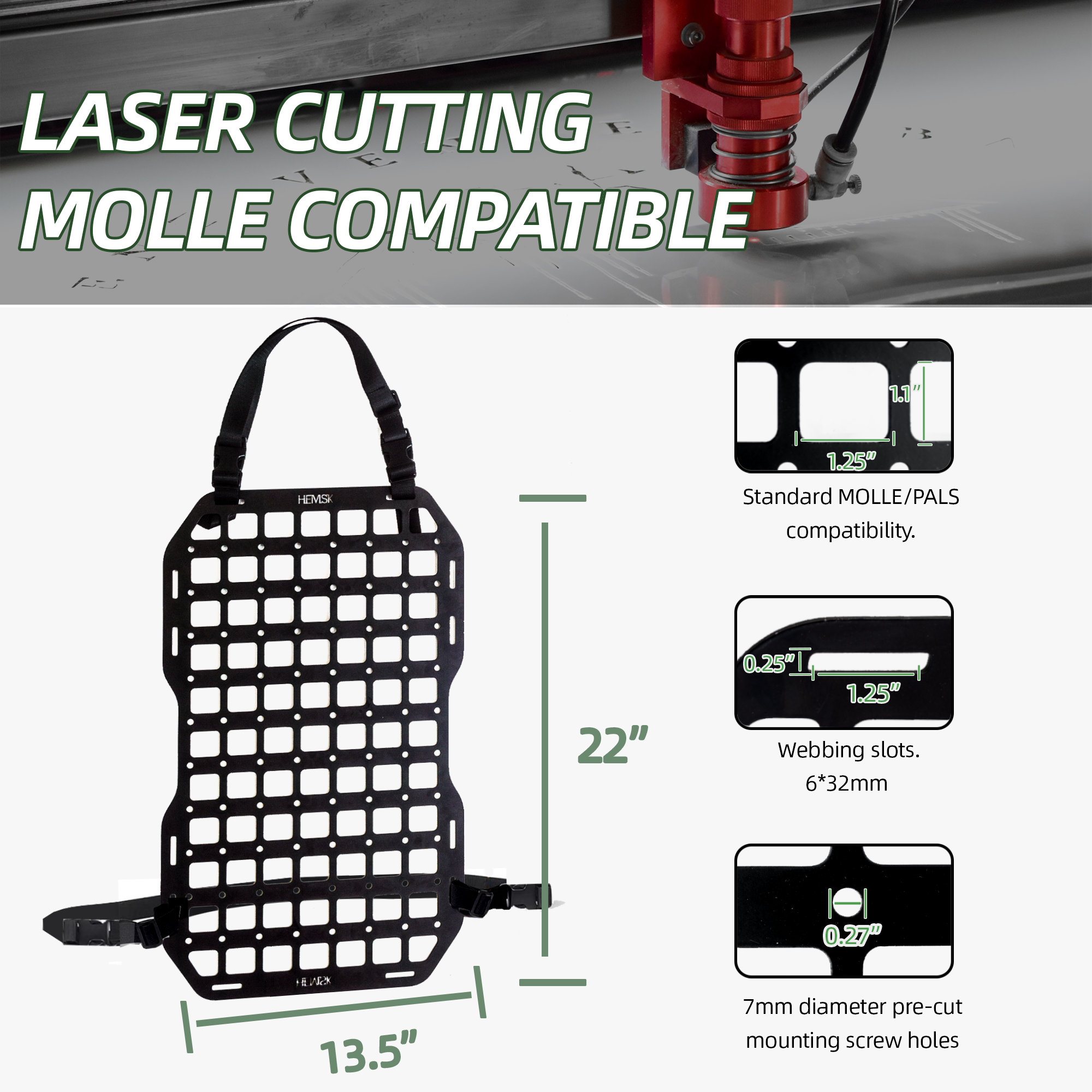 Rigid Molle Panels for Vehicles Heavy-duty Aluminium Alloy - Etsy