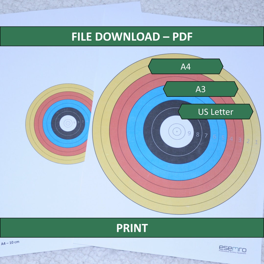 Fabbertargetface AW-C --> Printable Target Face for Archery/blowgun ...