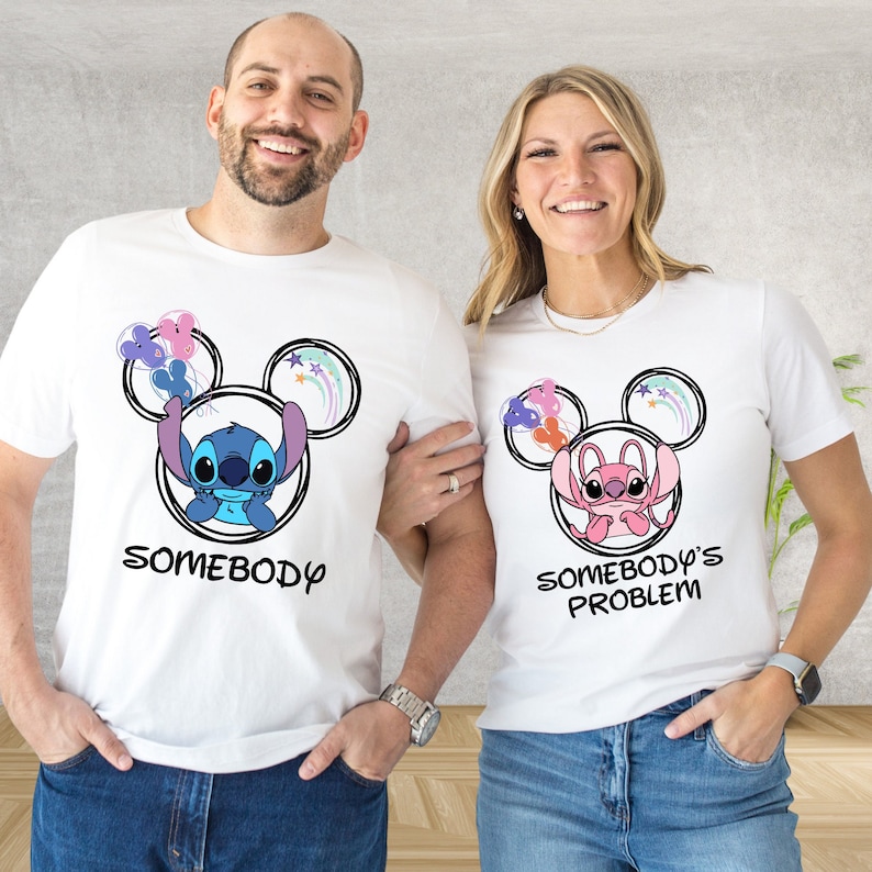Stitch and Angel Couple Shirt, Stitch Matching Shirt, Disney Couple ...