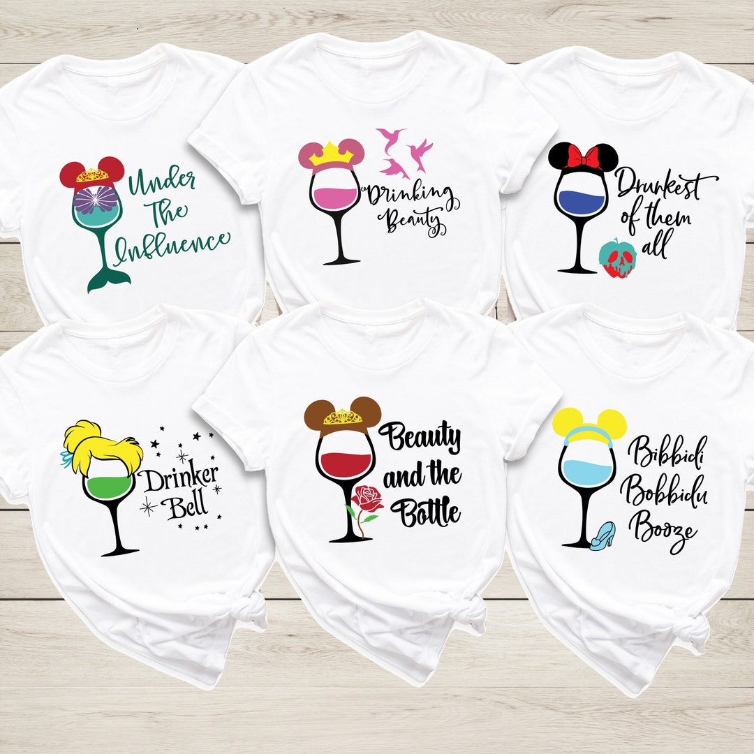 Disney Princess Drinking Shirt, Disney Bachelorette Party Shirt ...