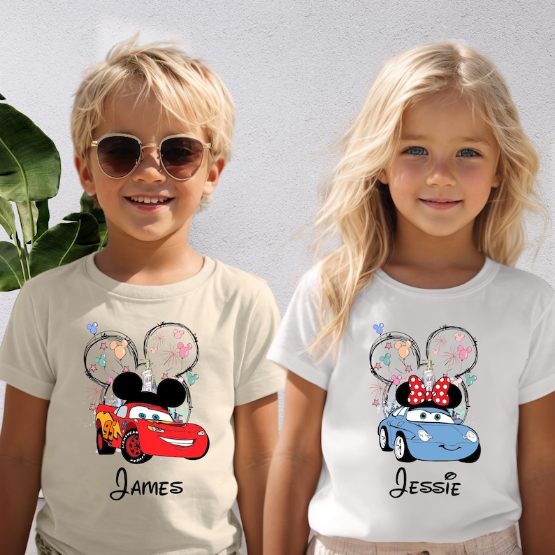 Disney Cars Custom Couple Matching Shirt, Mcqueen and Sally Matching ...