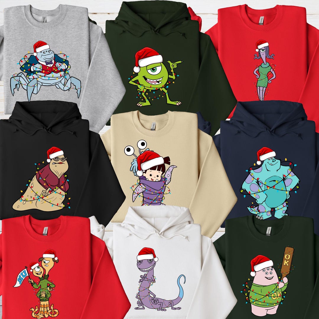 Disney Monsters Inc Christmas Matching Sweatshirt, Monster Group Hoodie ...