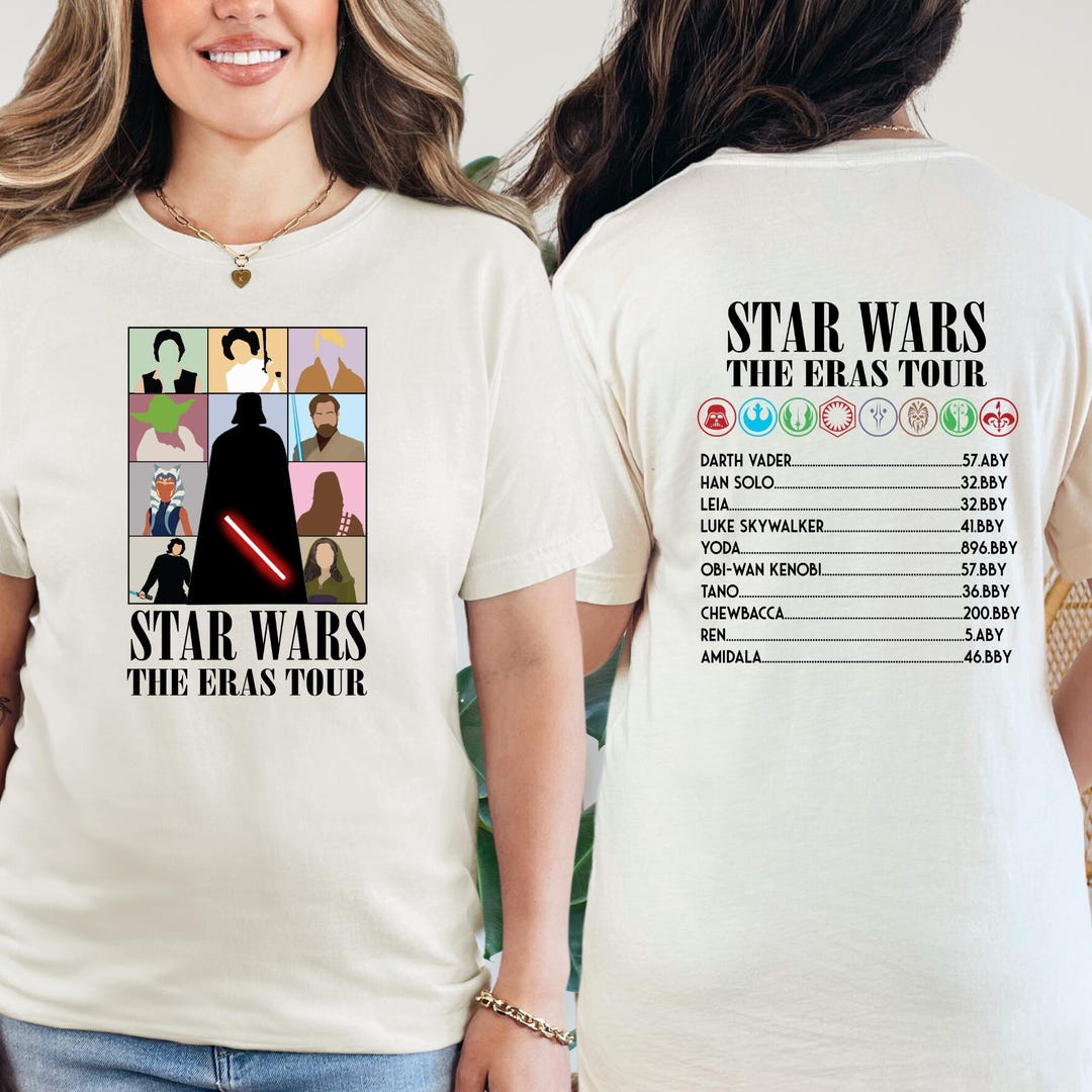 Star Wars the Eras Tour Shirt, Disney Characters Matching Shirt, Anakin ...