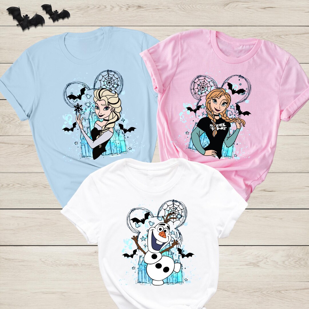 Disney Frozen Halloween Group Shirt, Elsa Anna Olaf Halloween Tee ...