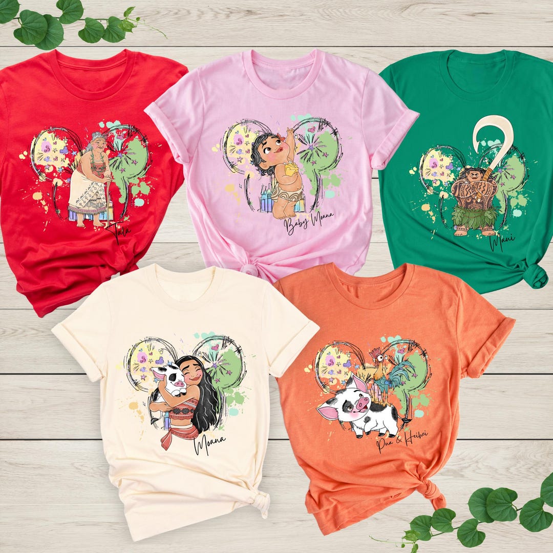 Disney Moana Shirt, Watercolor Moana Shirt, Moana Family Matching Shirt ...