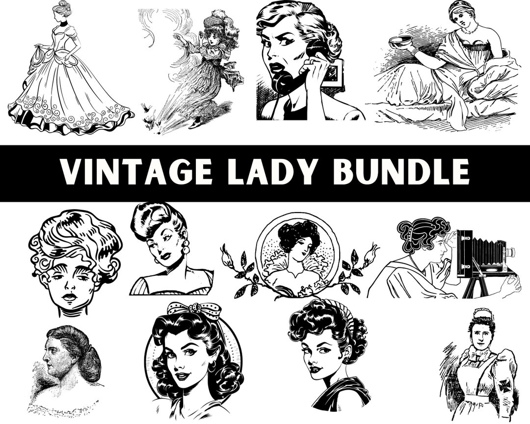 Vintage Art Deco Lady SVG Bundle: Gatsby Clipart (digital Download) - Etsy