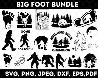 Bigfoot SVG Bundle: Sasquatch Sign, Camping Adventure (50 Files) - Etsy