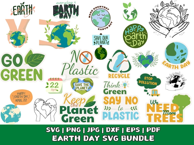 Earth Day SVG Bundle, Earth SVG, Recycle SVG, Earth Day 2024 Quotes ...
