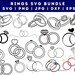 Marriage Rings Svg Bundle, Ring Svg, Wedding Svg, Clipart, Silhouette ...
