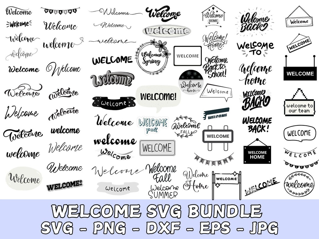 Welcome SVG Bundle - 30 Welcome Sign SVG Files - Welcome Bundle ...