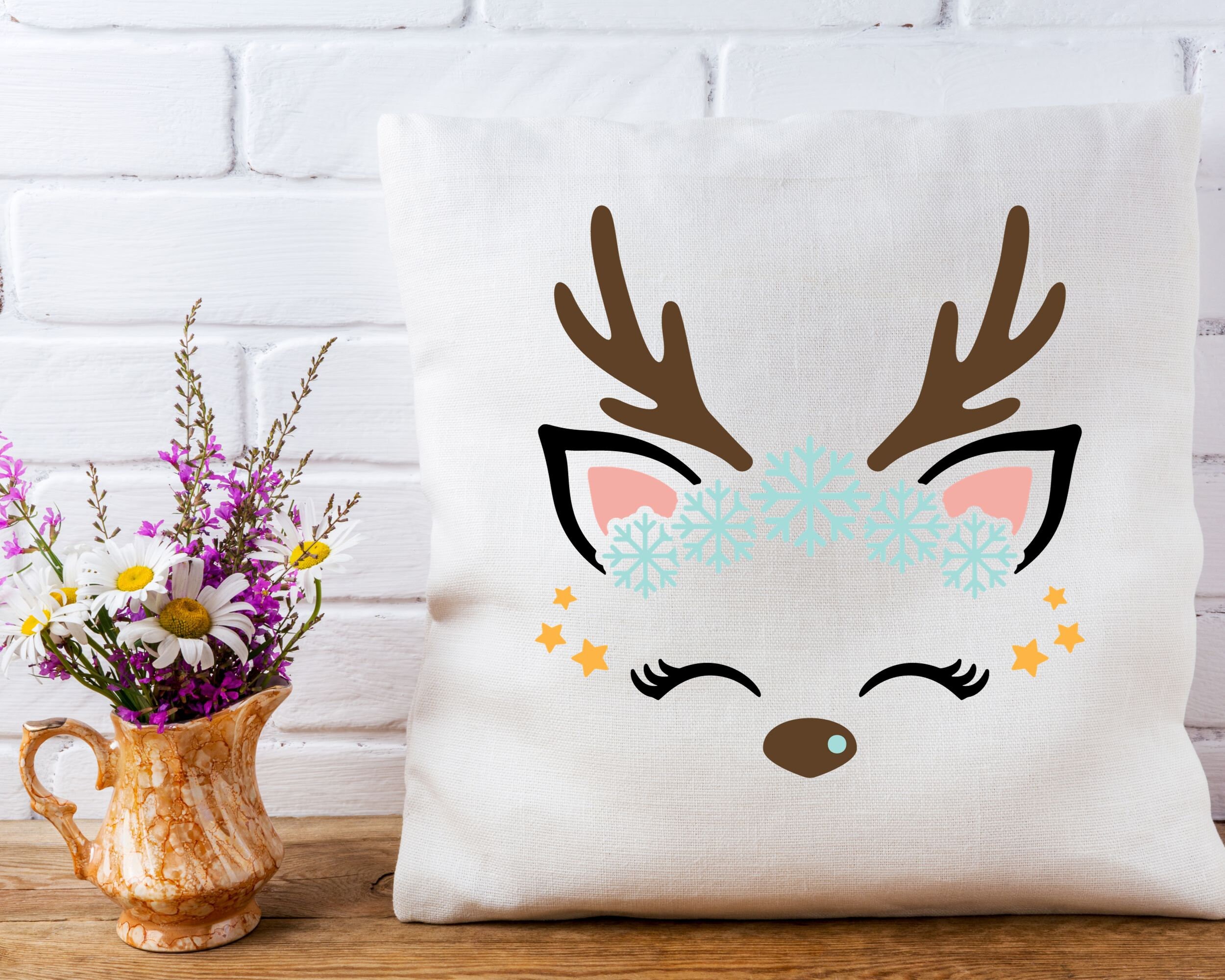 Window Clings Stickers IMagitek 35-Pack Christmas Reindeer Face ...