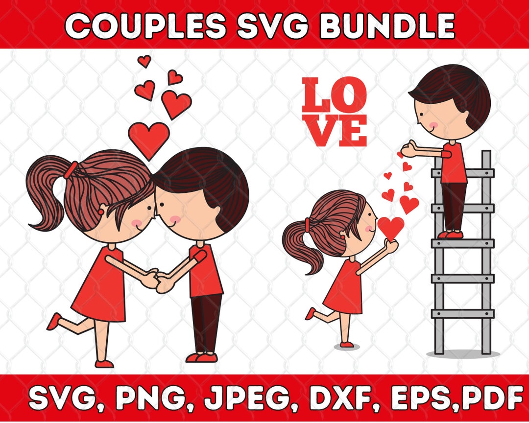 Couple SVG Bundle - Couple PNG Bundle - Couple Clipart - Couple SVG Cut ...