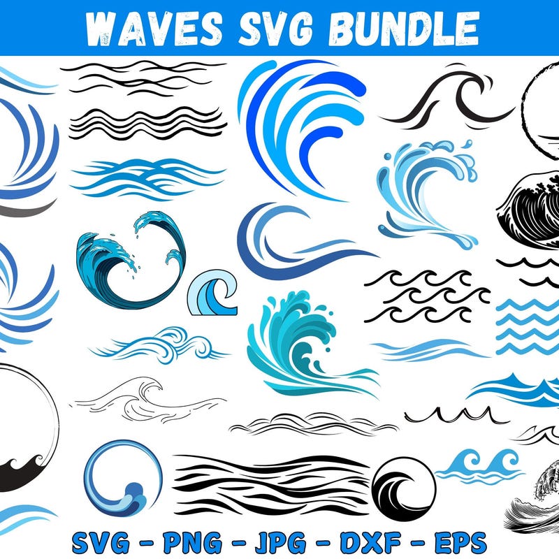 Wave Svg - Etsy