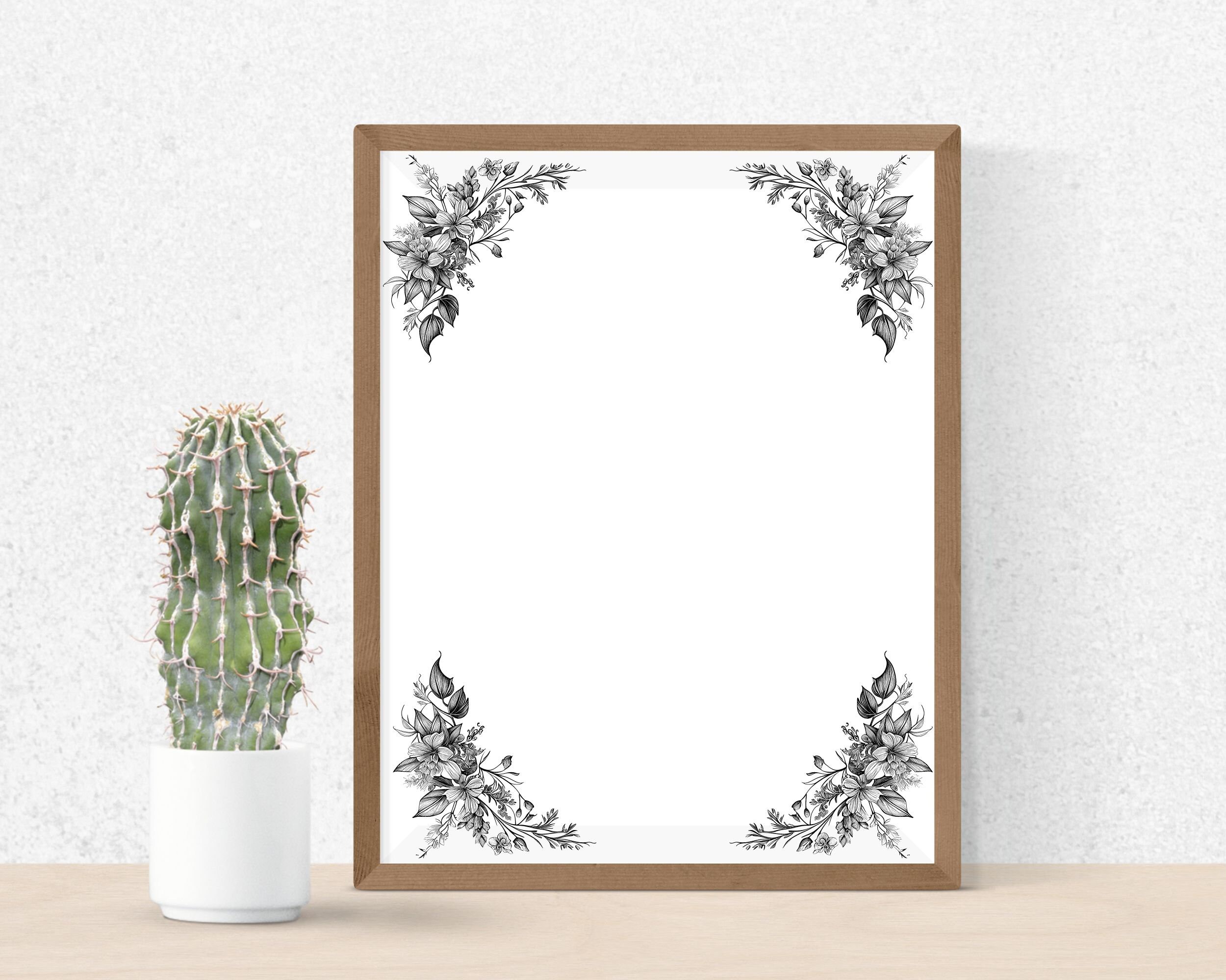 Corner Svg Bundle, Corner Svg, Floral Corner Svg Files, Decorative Page ...