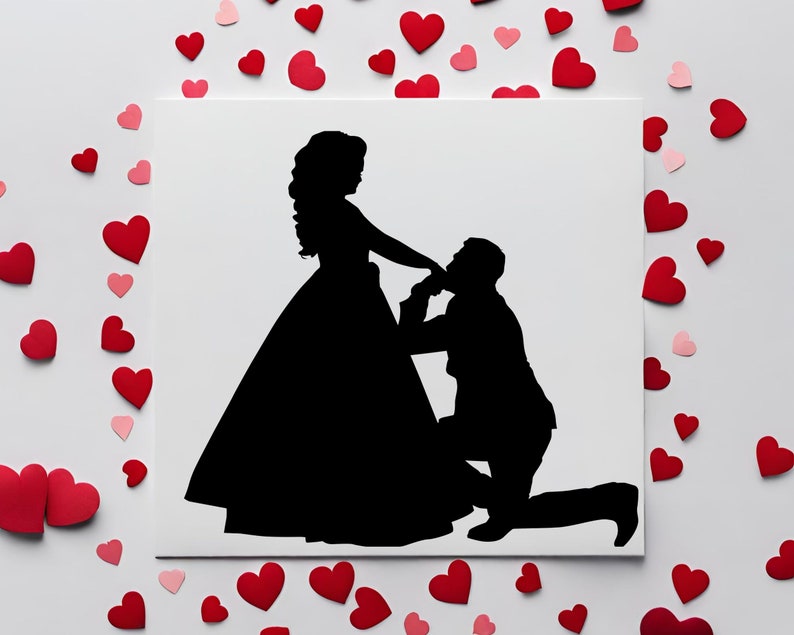 Couple Silhouette Svg, Relationship Svg, Lovers Silhouette, Romantic ...