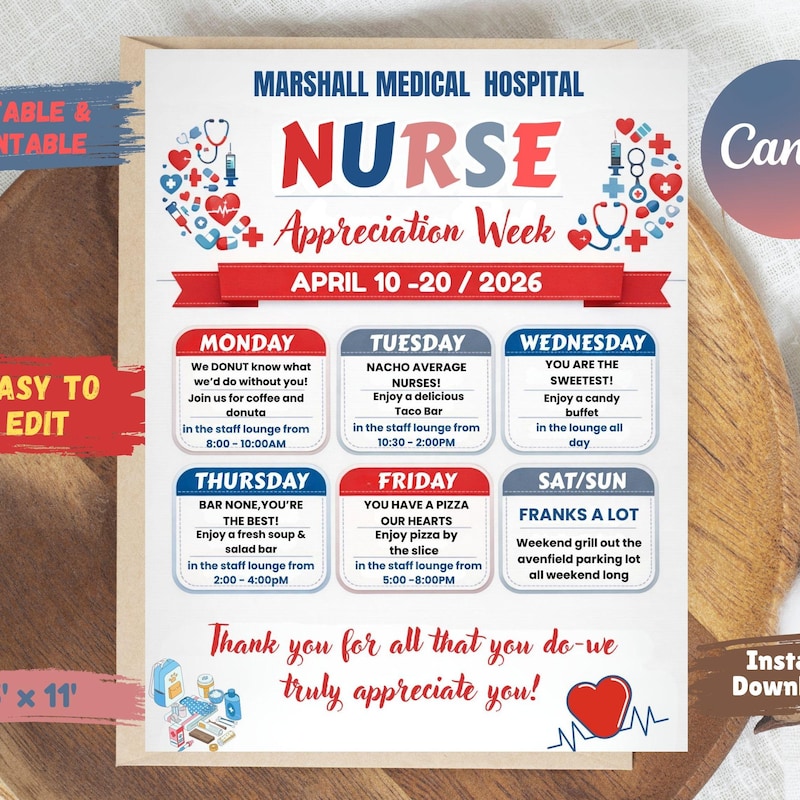 Nurses Week Flyer - Etsy