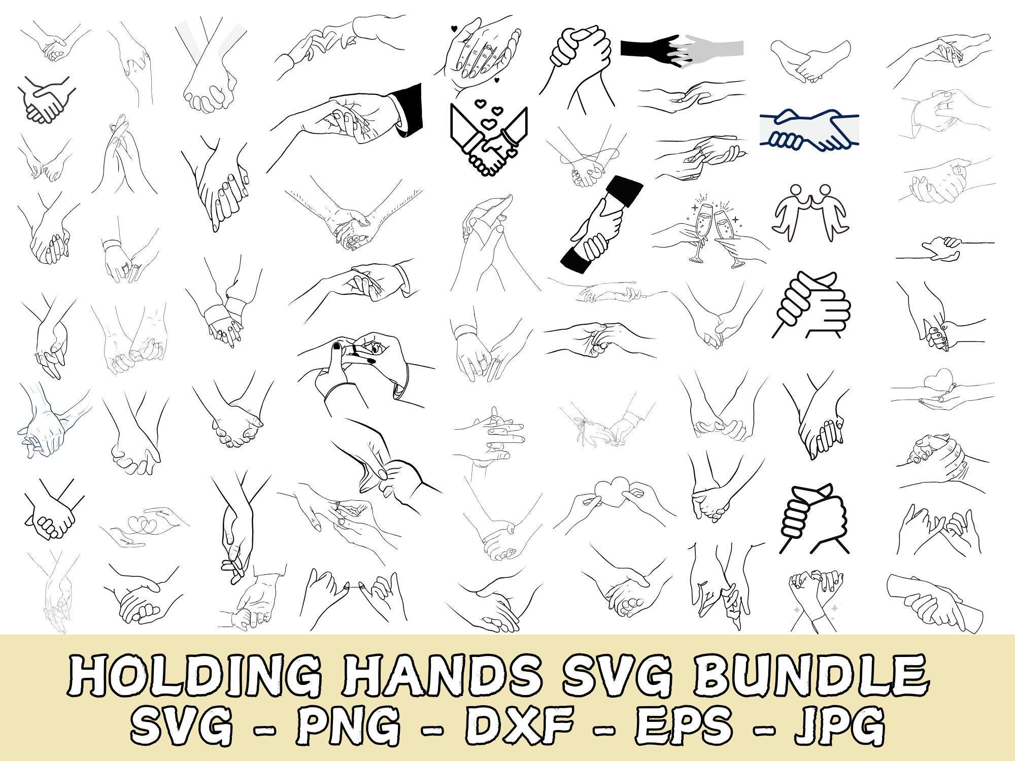 Holding Hands SVG Bundle, Holding Hands PNG Bundle, Holding Hands ...