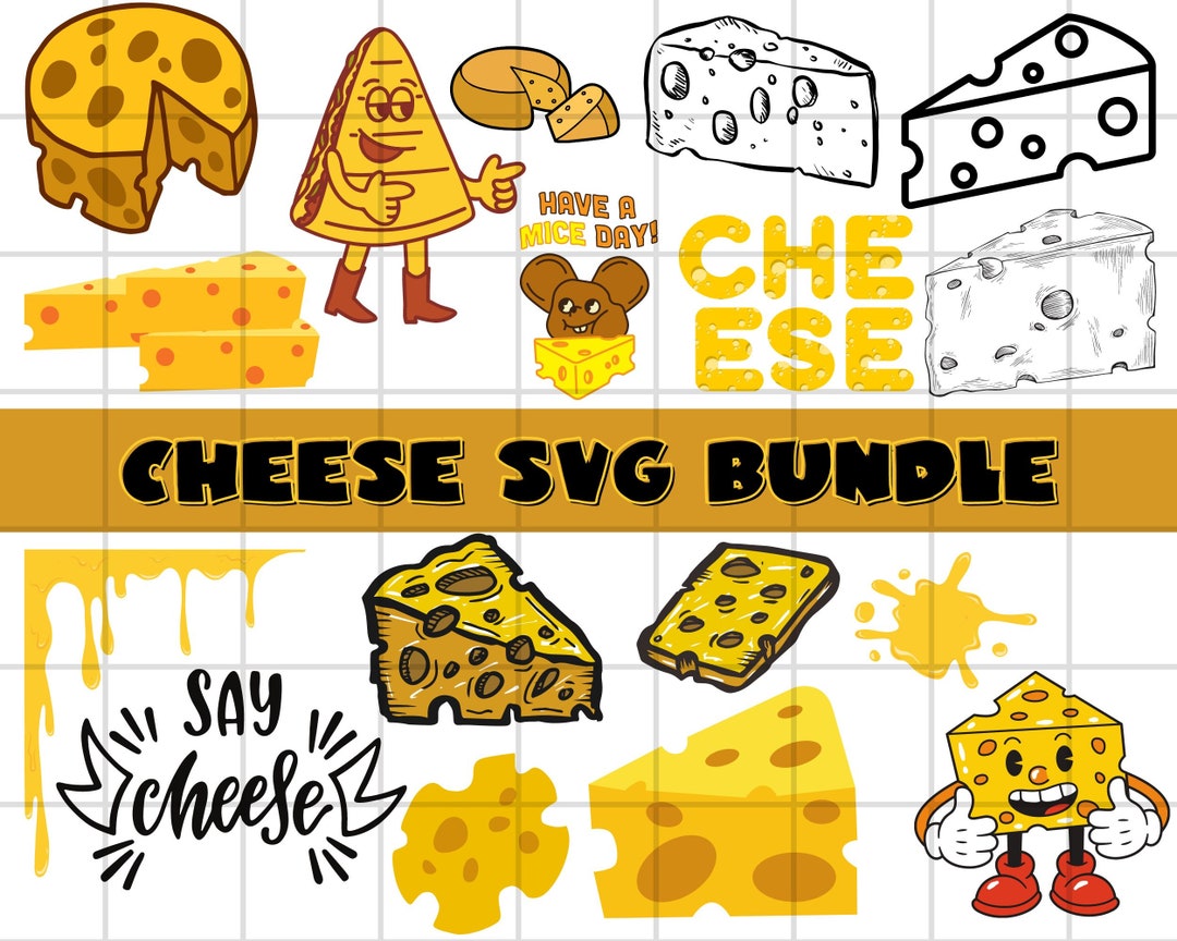 Cheese SVG Bundle\ Cheese SVG\ Cheese Clipart\ Cheese Cut Files for ...
