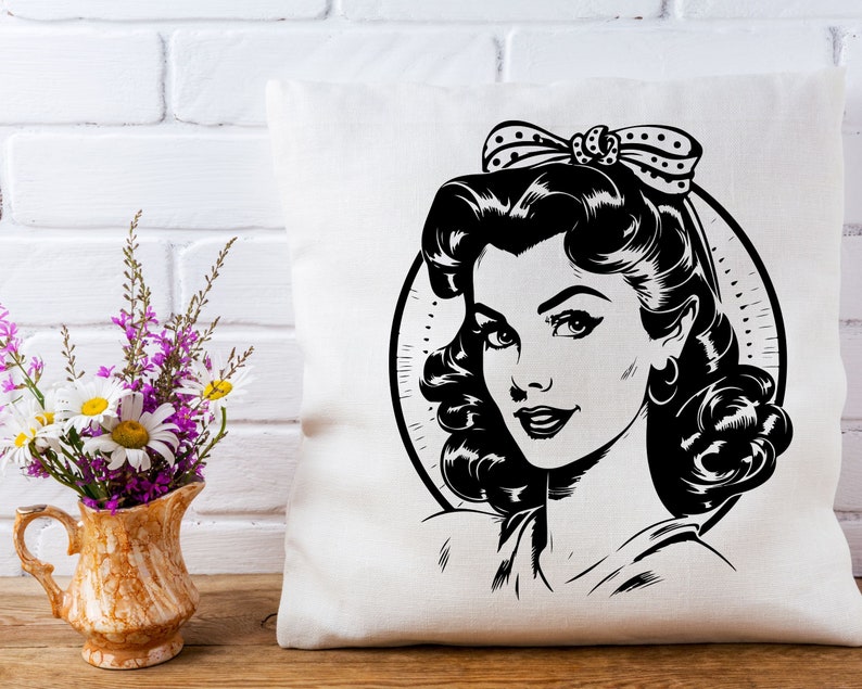 Vintage Lady Svg, Art Deco Woman Svg, Vintage Retro Design, Gatsby Gils ...