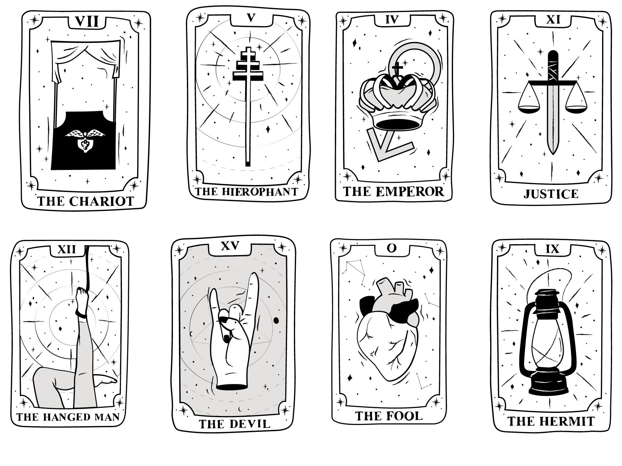 Tarot Cards Svg, Witch Tarot Svg, Major Arcana Svg, Celestial Tarot Svg ...
