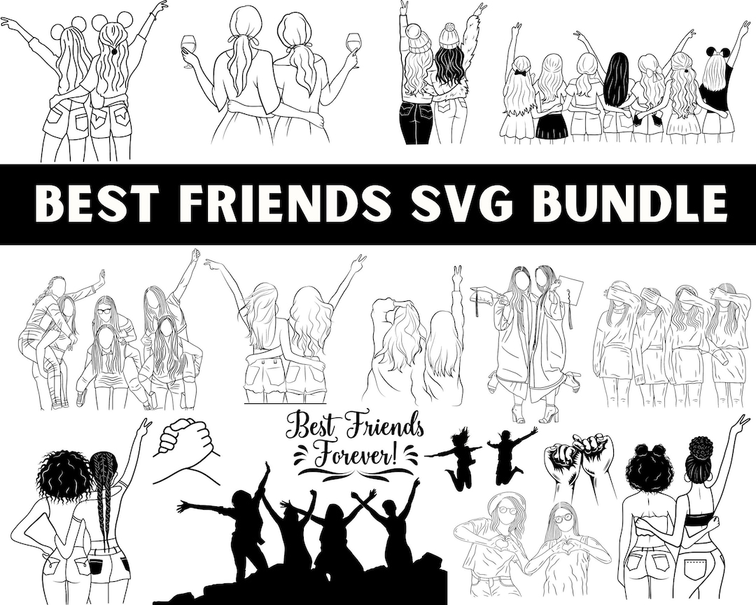 Friends SVG Bundle | Friendship Clipart, Besties (digital Download - Etsy