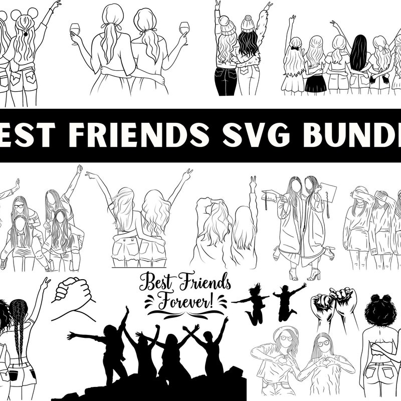 Girls Friends Svg - Etsy