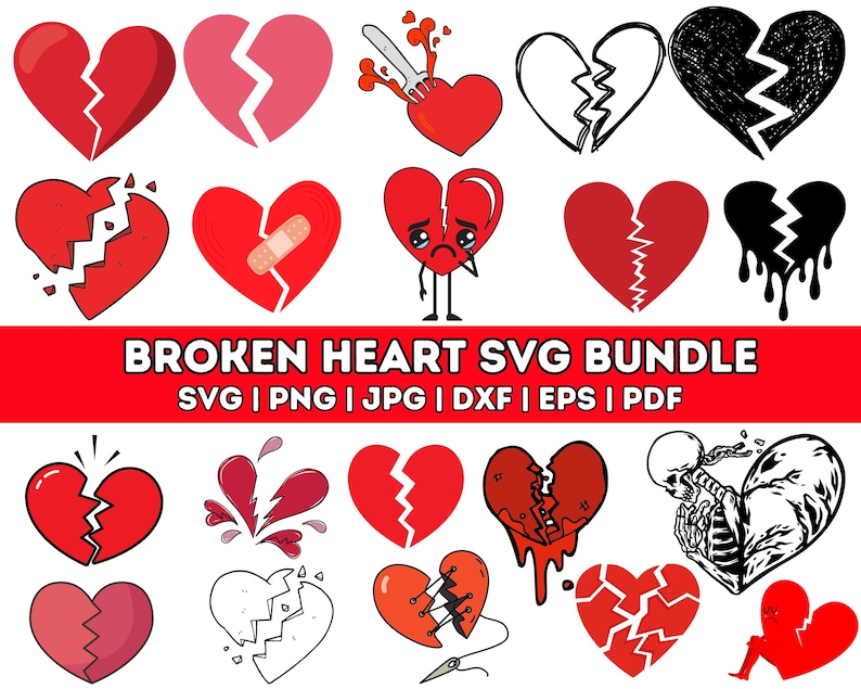 Broken Heart Svg , Broken Heart Clipart , Heart Svg, Broken Heart Svg ...