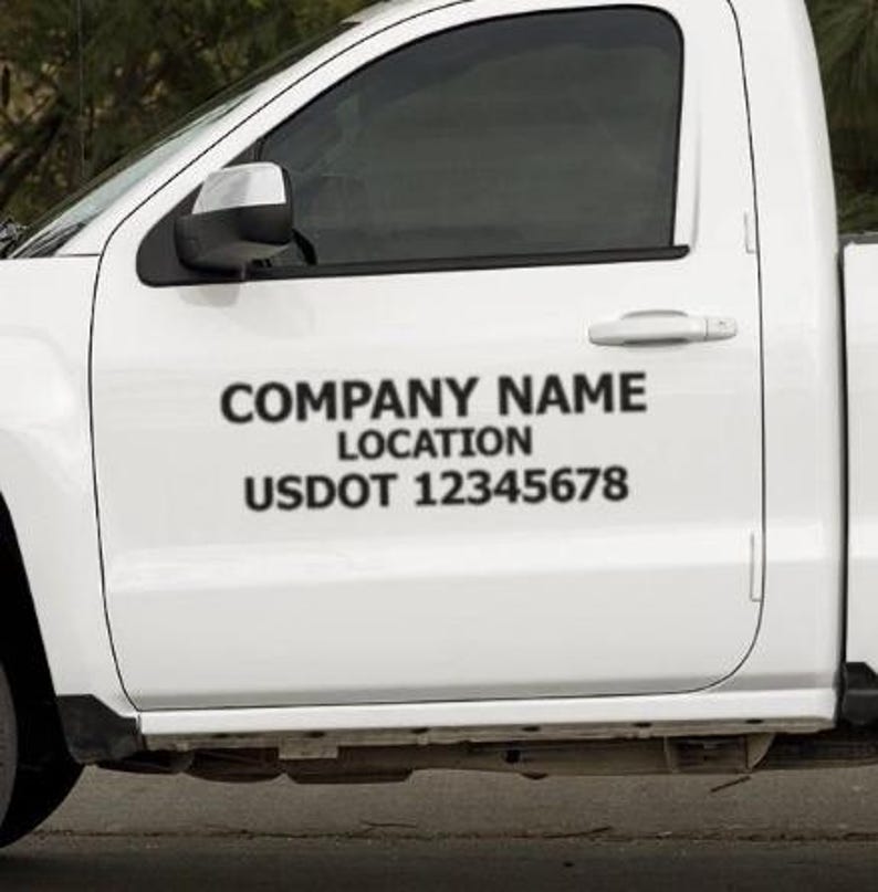 Personalized DOT Compliant Registration Decal Sticker - Etsy