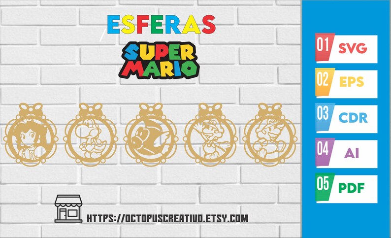 25 Mario Bros Balls Laser Cut Files for Christmas Ornaments Personalized Christmas Christmas ...