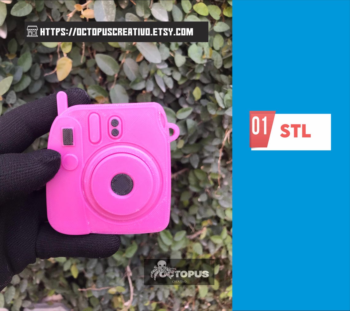 Instax Mini Keychain Camera STL File Photo Gift | 3D Printing File - Etsy