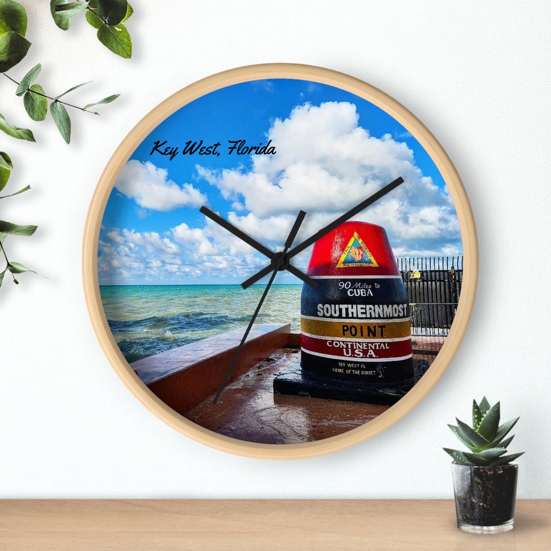 Key West Southernmost Point Buoy Wall Clock - Etsy