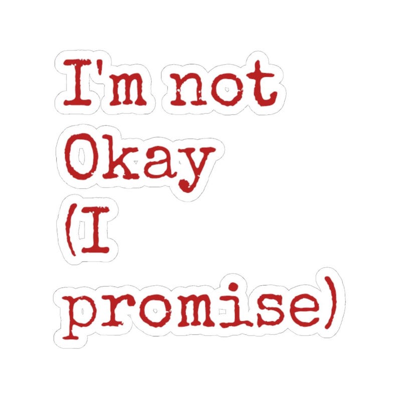 I'm Not Okay Emo Nostalgia Kiss-cut Stickers, My Chemical Romance ...