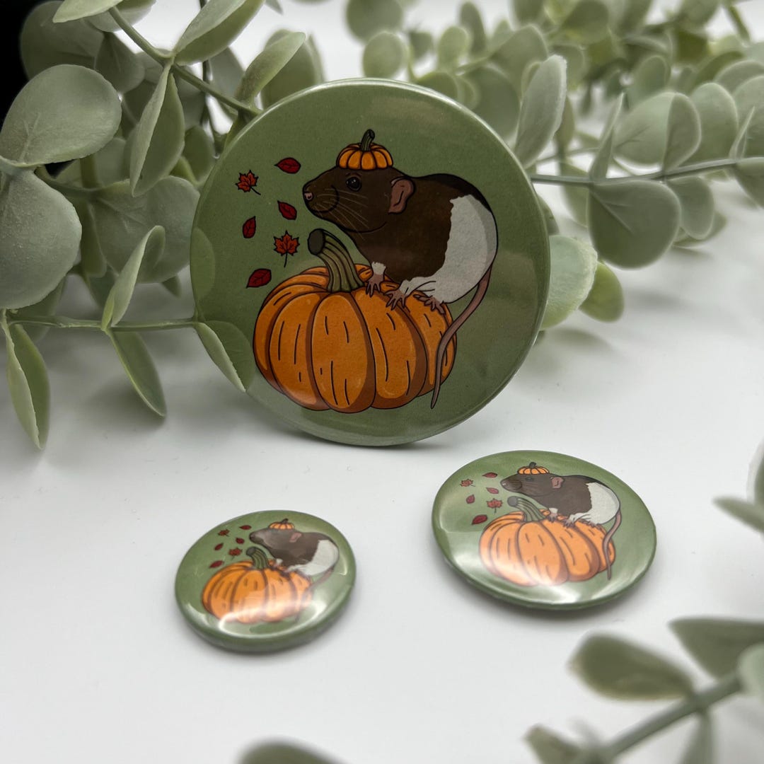 Rat Magnet | Autumn Pumpkin(g) Magnet | Fridge Magnet | Rat Gifts | Rat ...