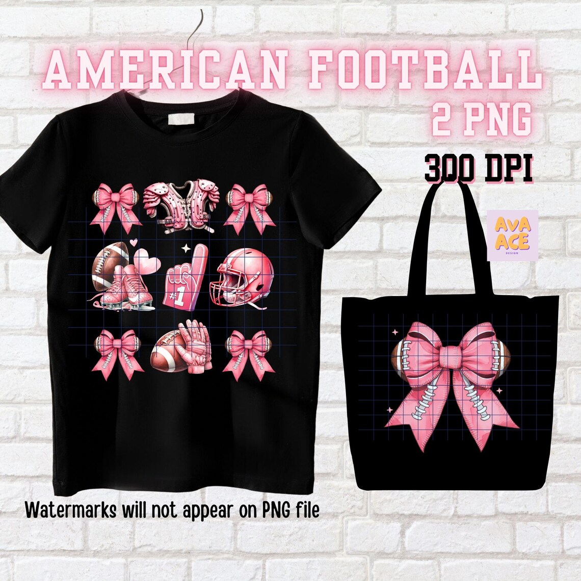 Touchdown Season Png Bundle, Pink American Football Png, Rugby Pink ...