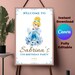 Editable CINDERELLA Welcome Sign Cinderella Party Sign Blue Princess ...