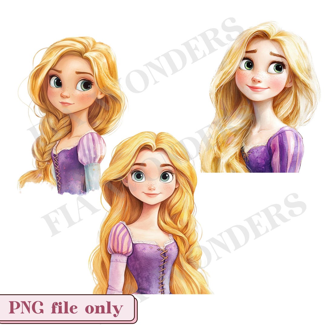 Princess Rapunzel Clipart, Rapunzel PNG, Purple Princess Clipart ...