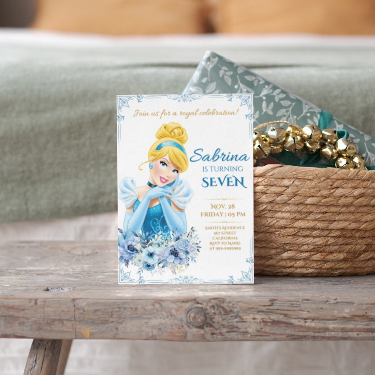 Editable CINDERELLA Birthday Invitation Cinderella Party Invitation ...