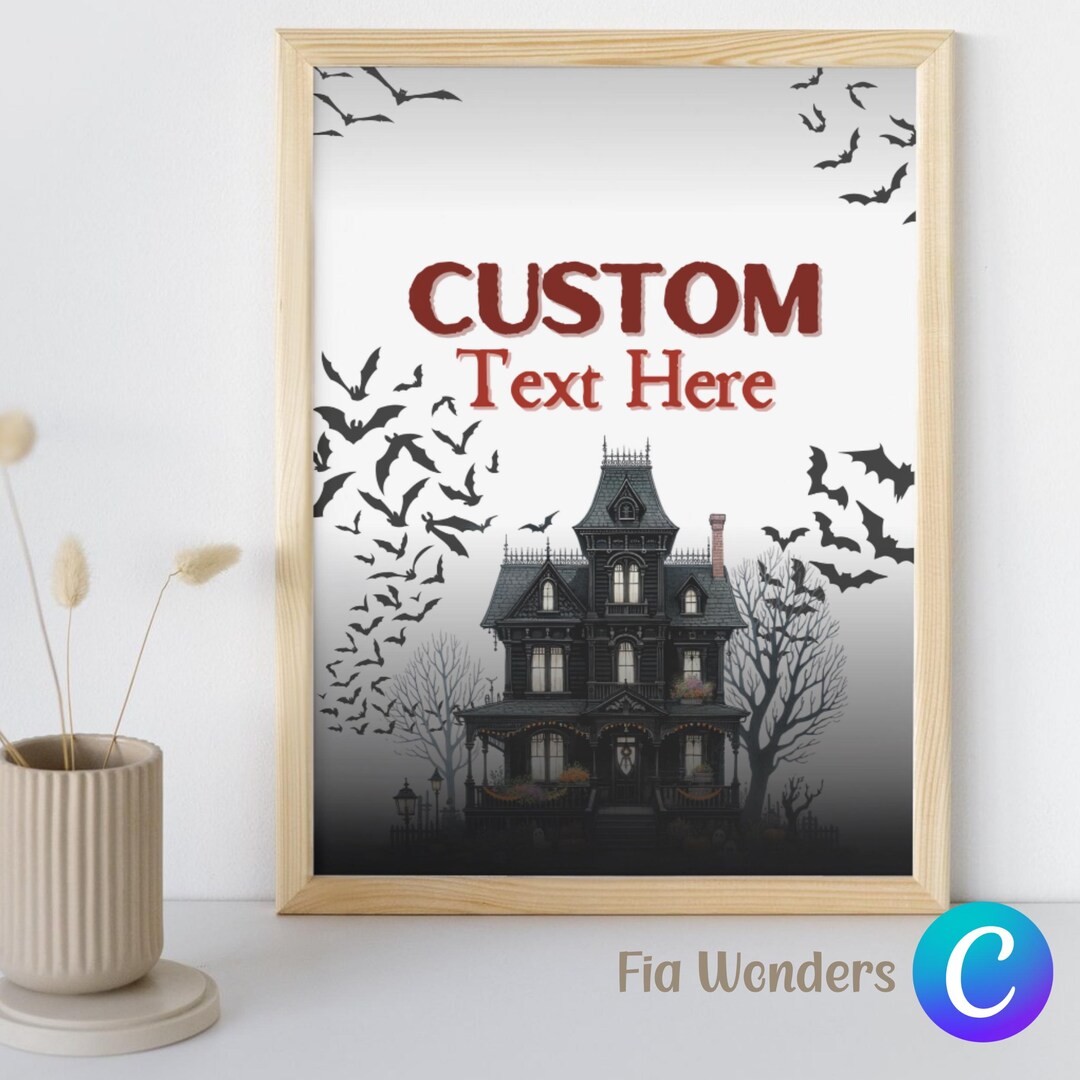 Editable HALLOWEEN CUSTOM SIGN, Halloween Customized Printable Signage ...