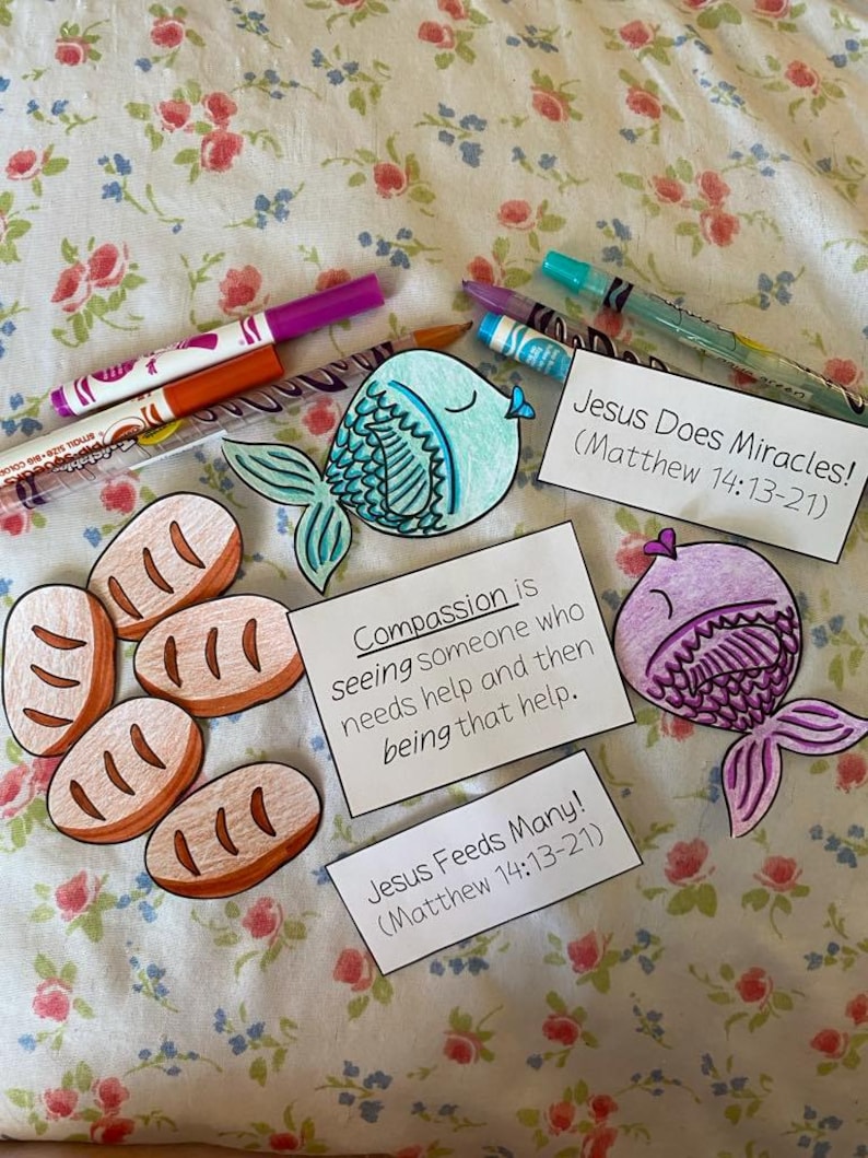 Jesus Feeds Thousands Printable Craft (for Sunday School, Classroom ...