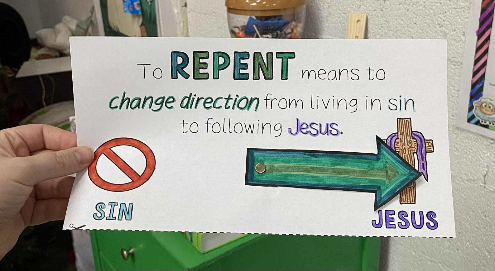 Repent & Follow Jesus Printable Arrow Craft (for Sunday School ...