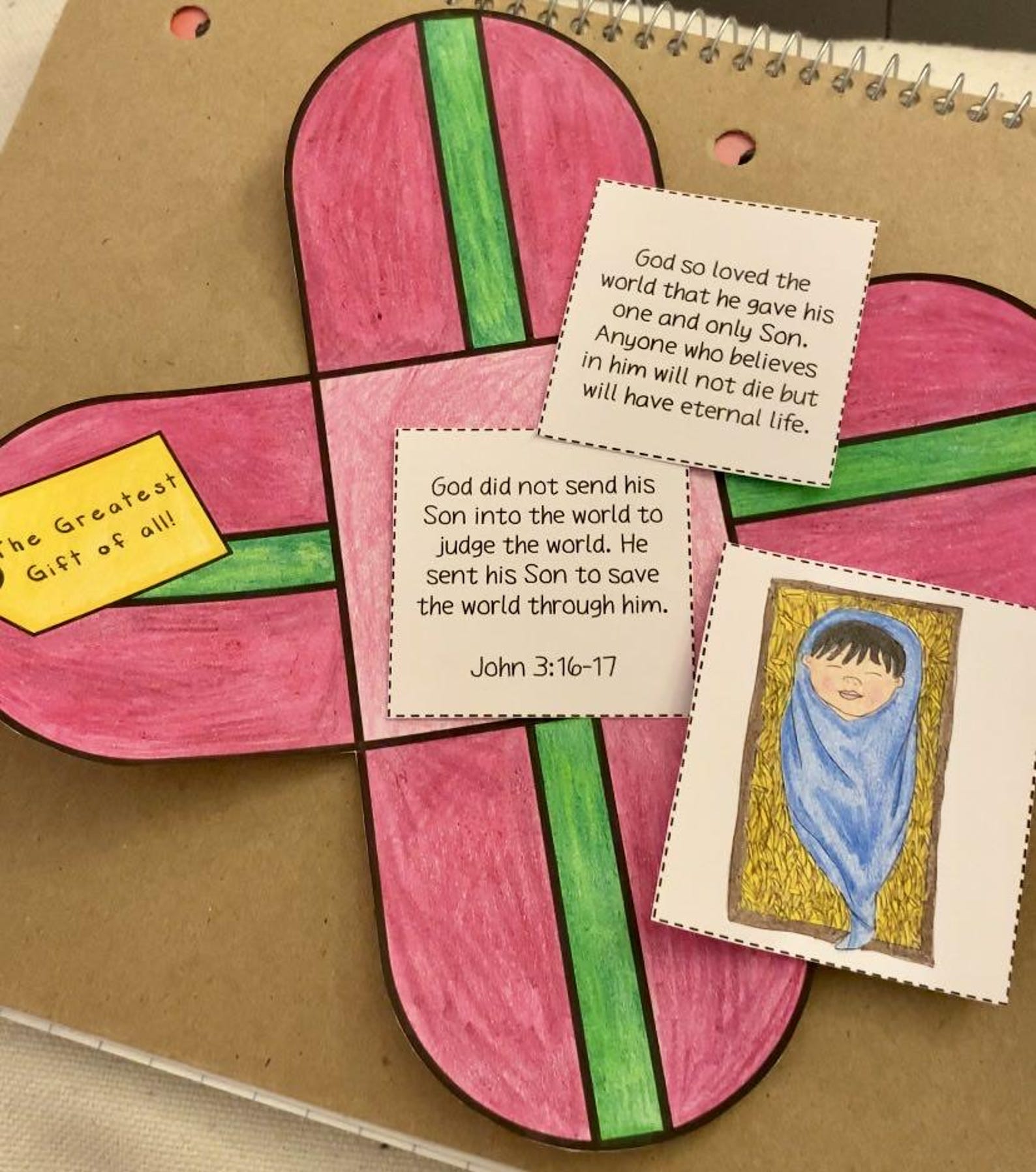 Jesus the Greatest Gift Christmas Craft (printable Christmas Bible ...