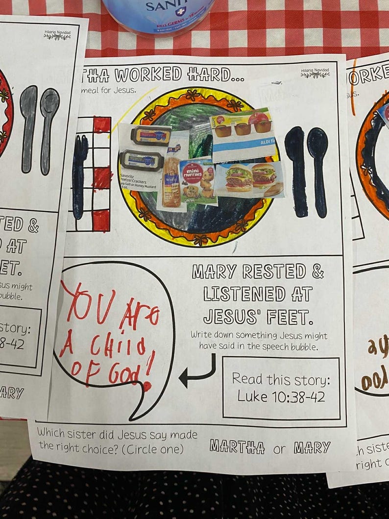 Martha & Mary Bible Craft/activity (for Sunday School, Classroom ...