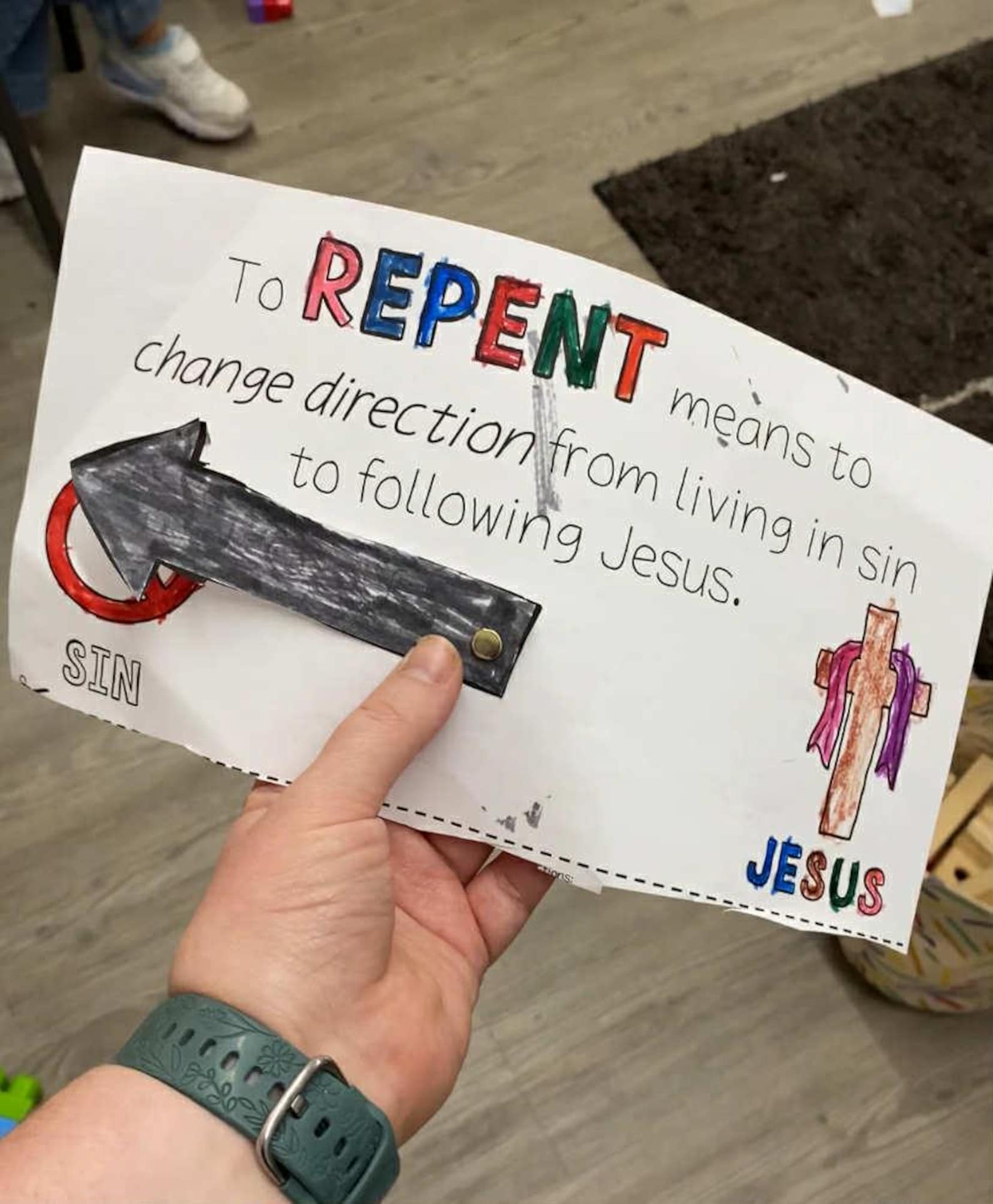 Repent & Follow Jesus Printable Arrow Craft (for Sunday School ...