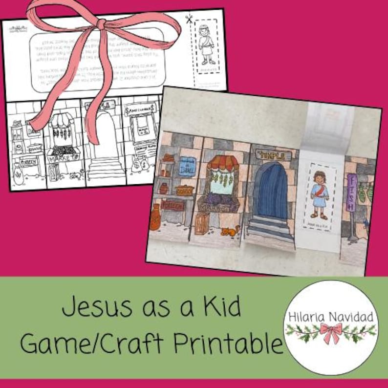 Jesus as a Kid Printable Game/craft (simple Activity for Sunday School ...